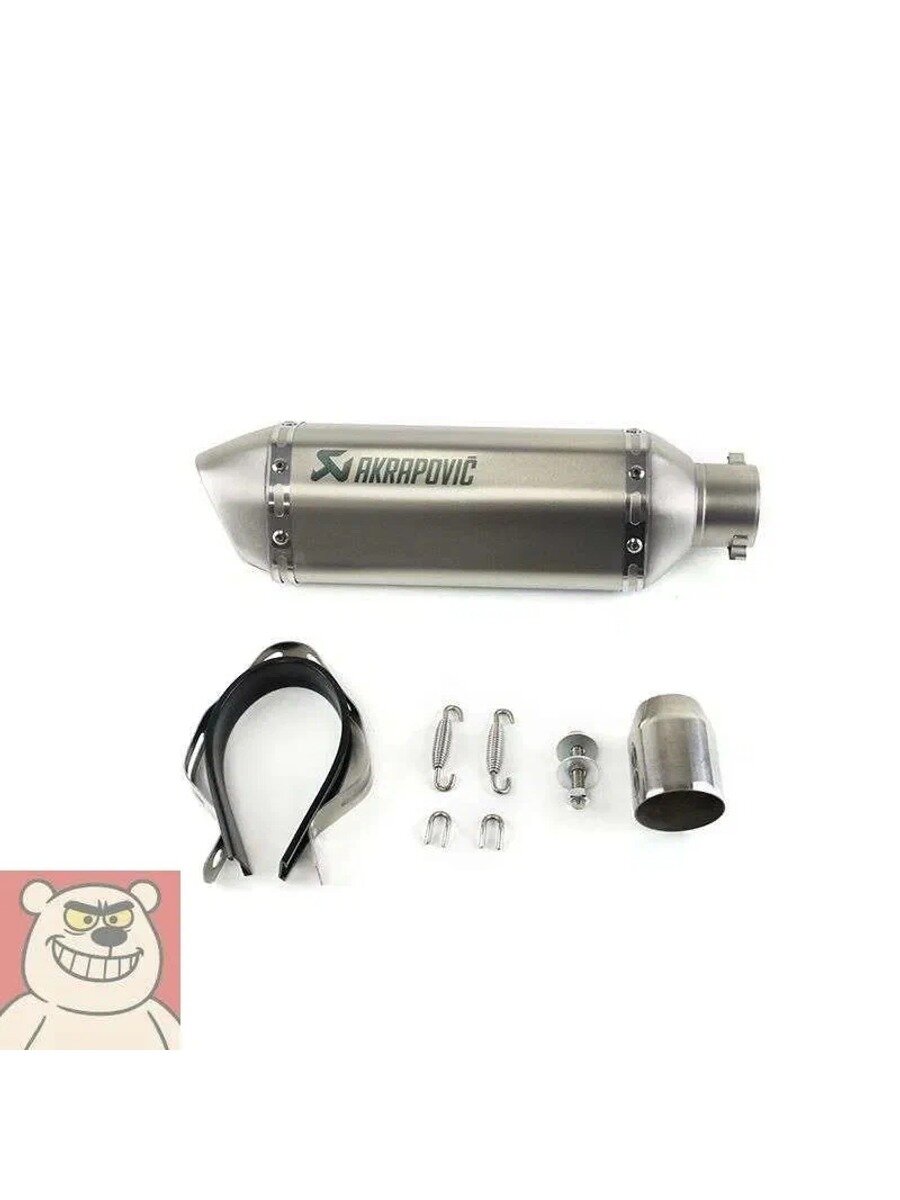 Глушитель на мотоцикл акрапович Akrapovic Gasoline длиной 370 мм