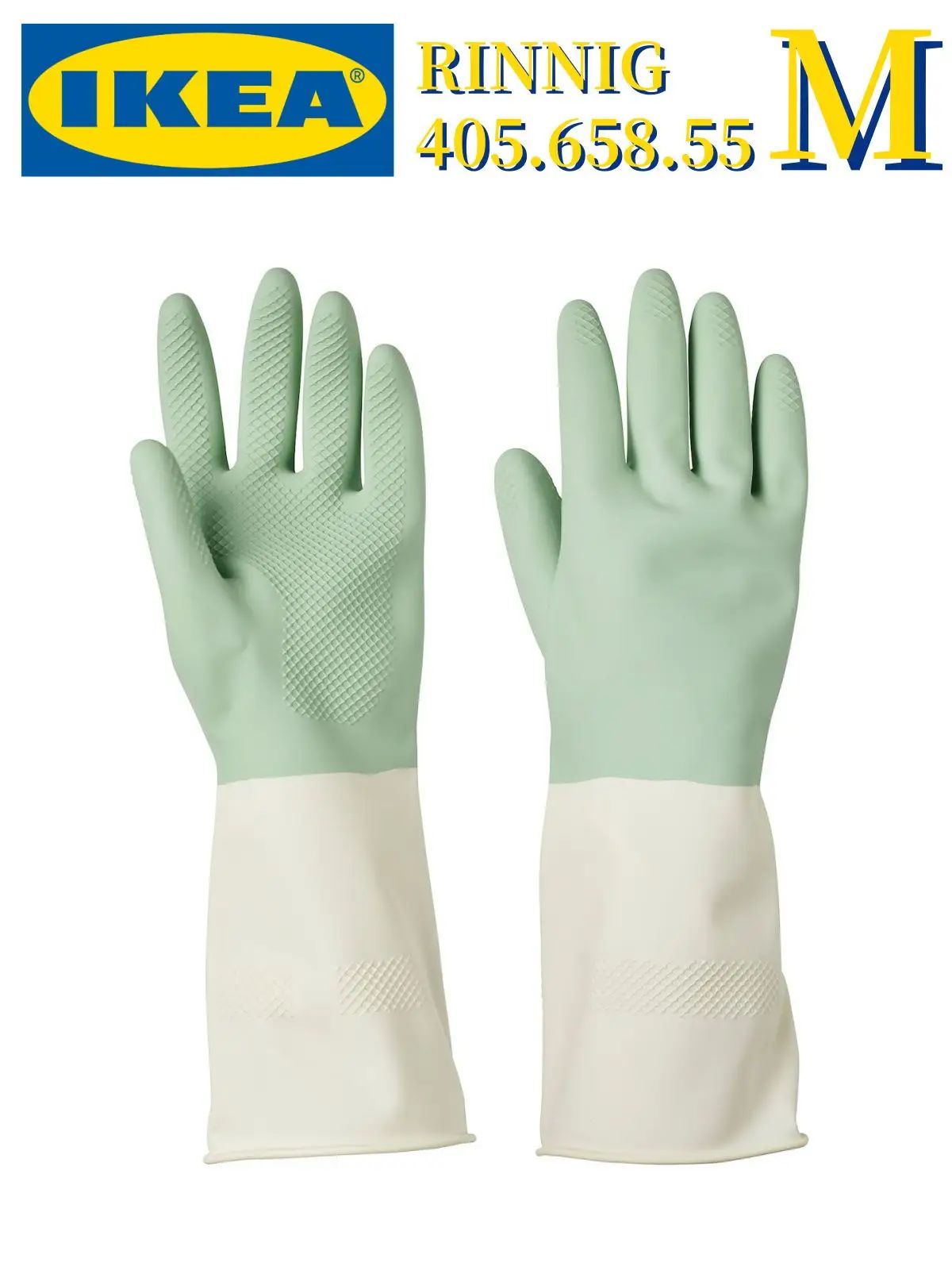IKEA Перчатки хозяйственные, размер M, 1 пара, Артикул: 5224203853