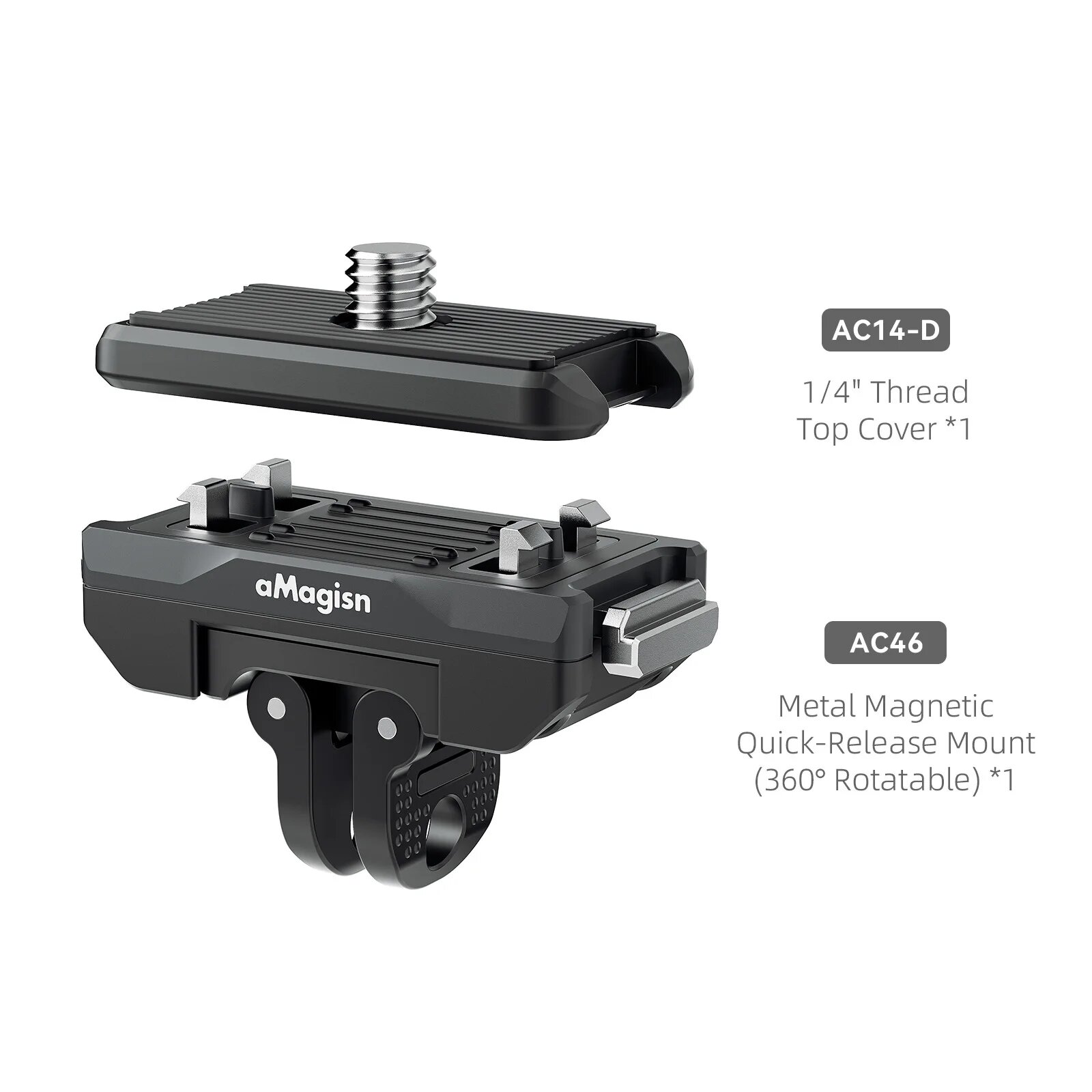 Быстросъемное металлическое крепление aMagisn для Insta360 Mount with Adapter