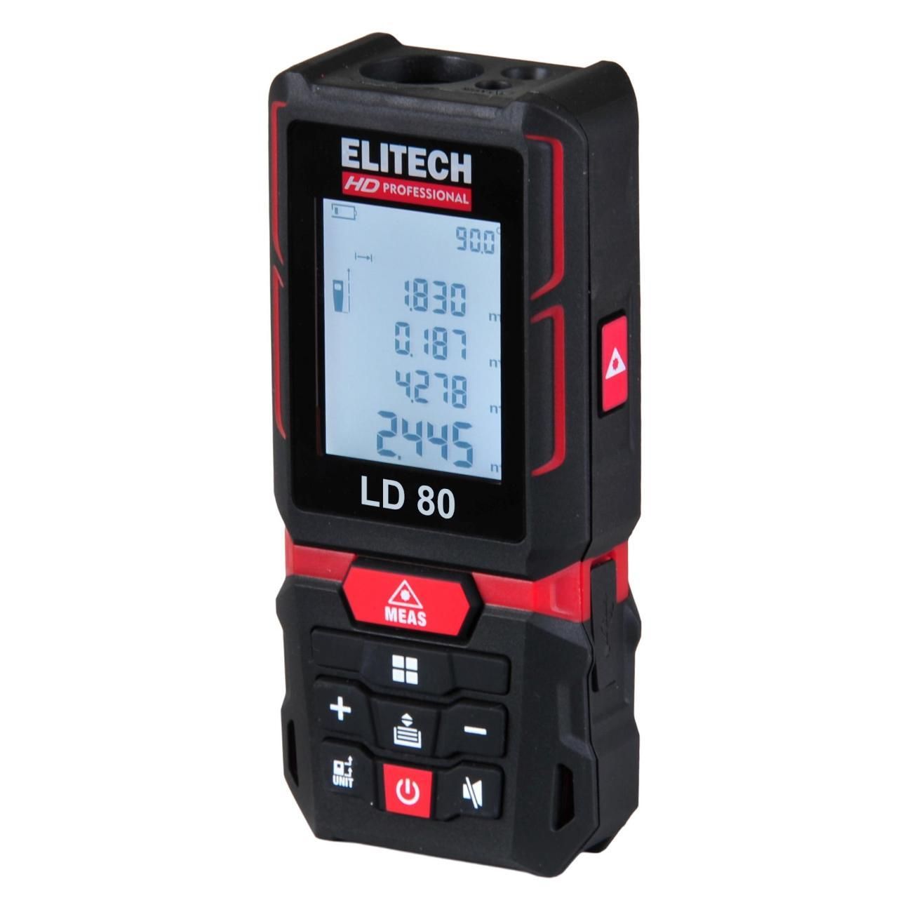Дальномер лазерный и рулетка Elitech LD 80