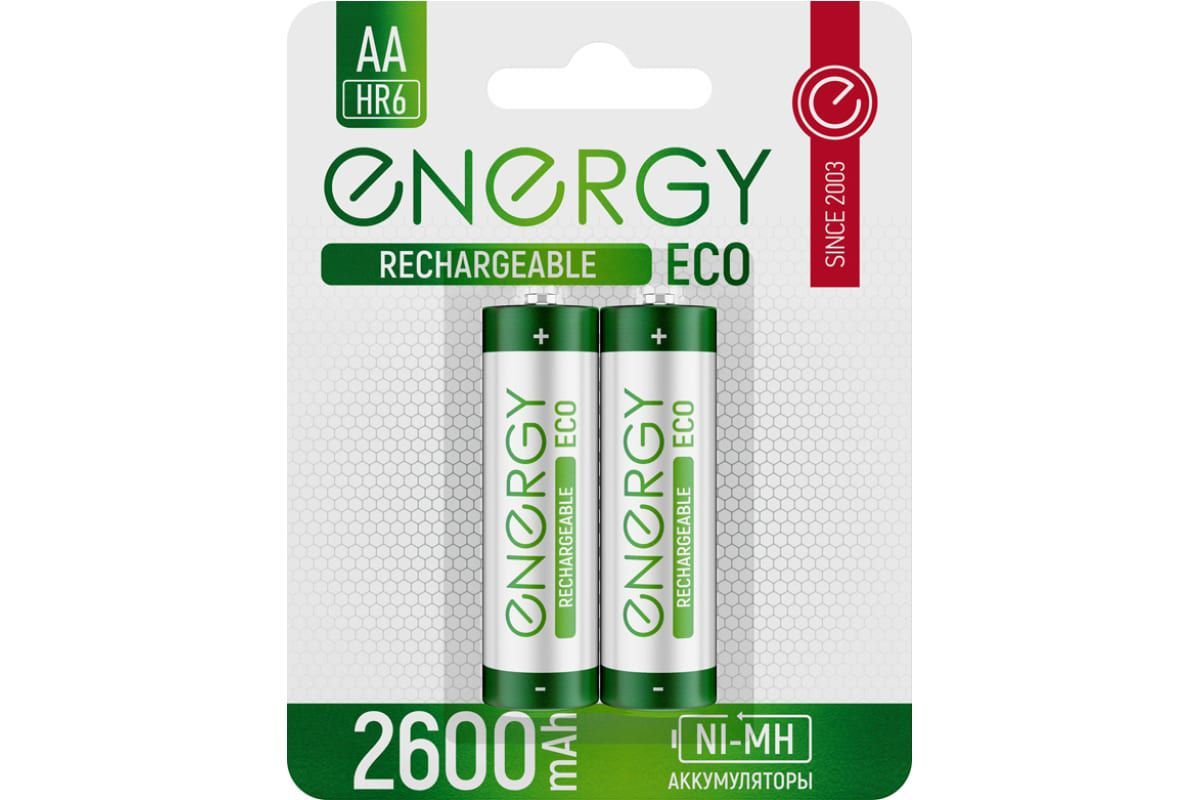 Energy Аккумуляторная батарейка AA, 2600 мАч, 2 шт