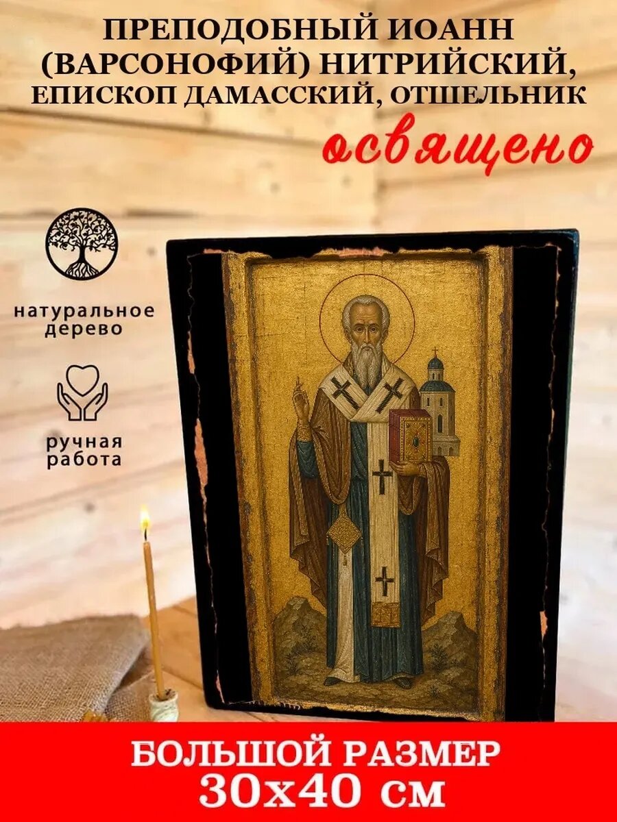 Икона Иоанн (Варсонофий) Нитрийский, епископ Дамасский, отшельник