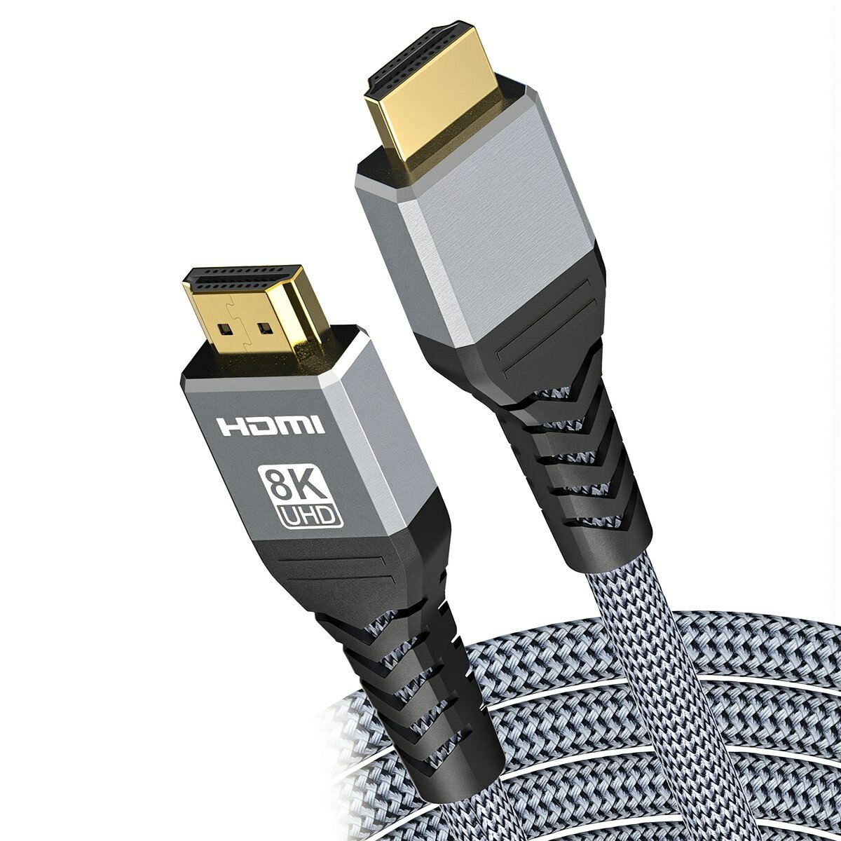Кабель HDMI 2.1 8K UHD длиной 0.5 метра с плетеной оболочкой для передачи видеоданных, 1 метр