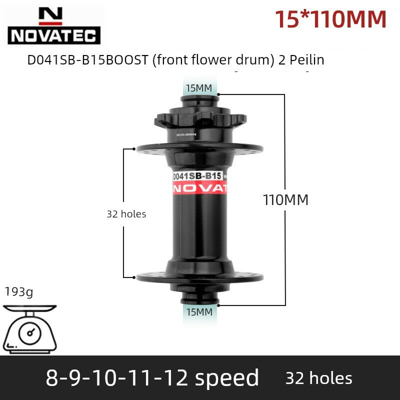 NOVATEC XD 32H втулка переднего колеса горного велосипеда с болтовой осью 110 мм (32 отверстия) компонент