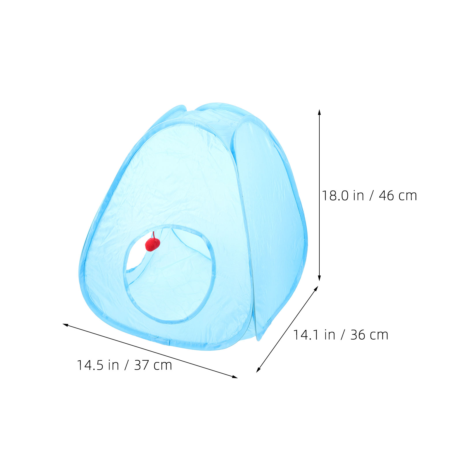 Складной голубой кошачий туннель из полиэстера для домашних животных