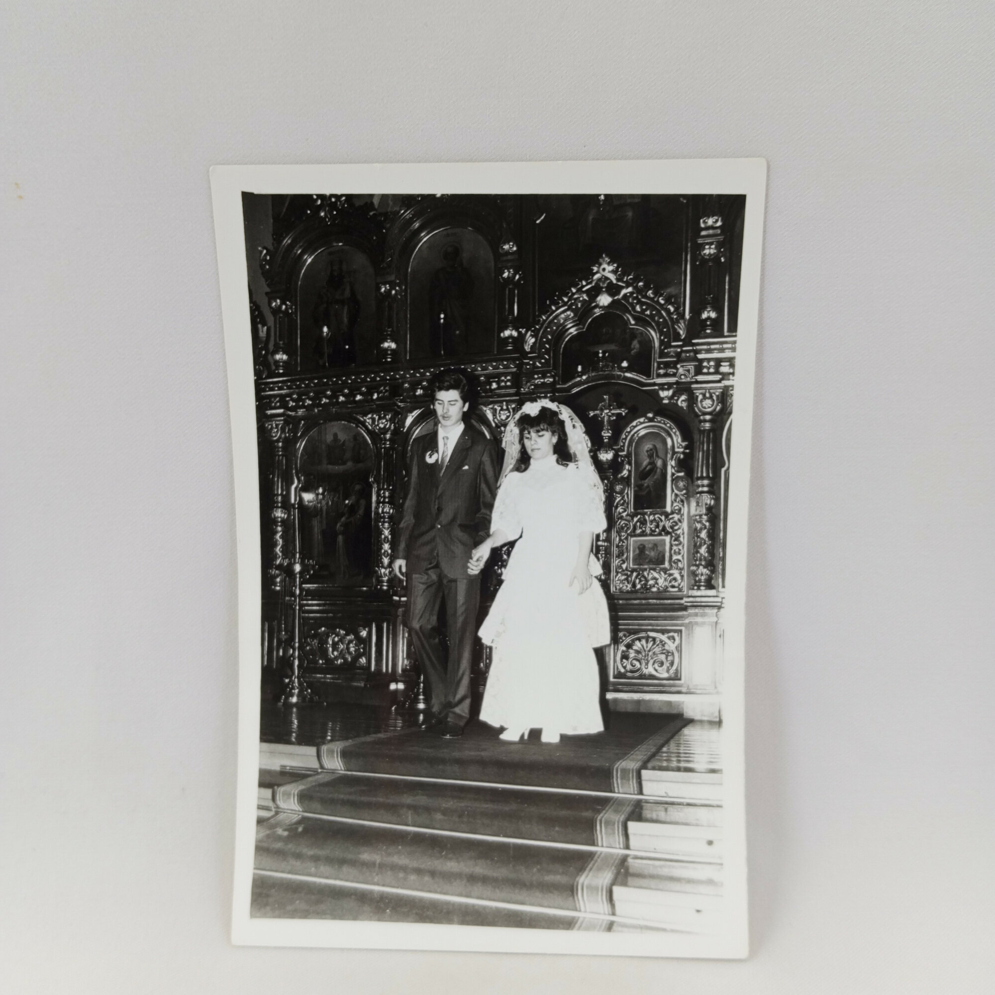 Фотография винтажная, СССР. Черно белый свадебный снимок на бумаге, один экземпляр