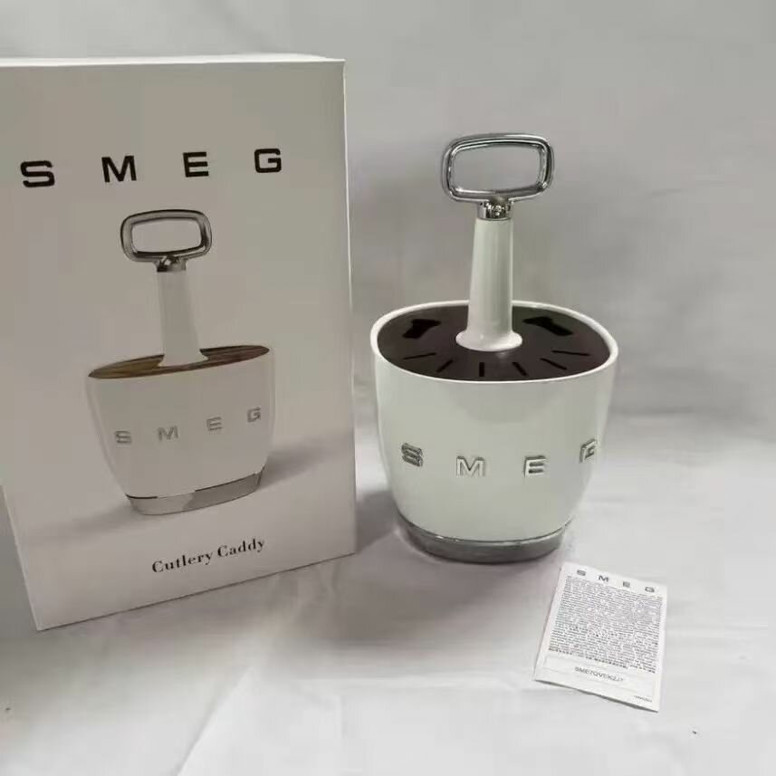 SMEG с подставкой, контейнер для хранения ножей, вилок и ложек из нержавеющей (без ножей, вилок и ложек)