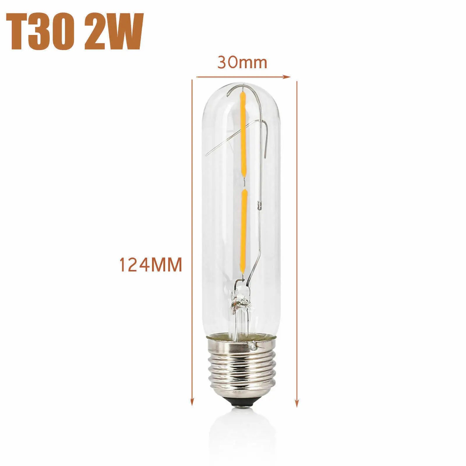 LED лампа YORYZENG T30 теплый белый 4-8Вт E27 2W AC 220V