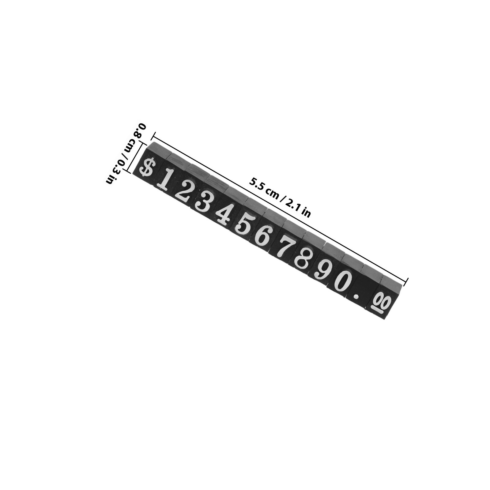3Pcs Стойка Для Ценников Белого Цвета Размером 5.50X0.80X0.60Cm Для Ювелирных Изделий И Часов Дисплей Price Display Cube