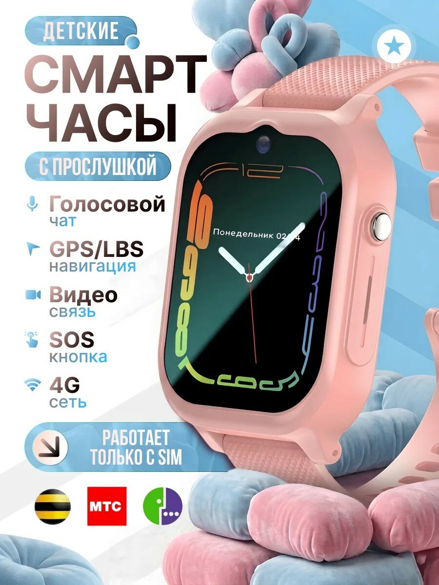 Детские смарт часы с видеосвязью и сим картой.