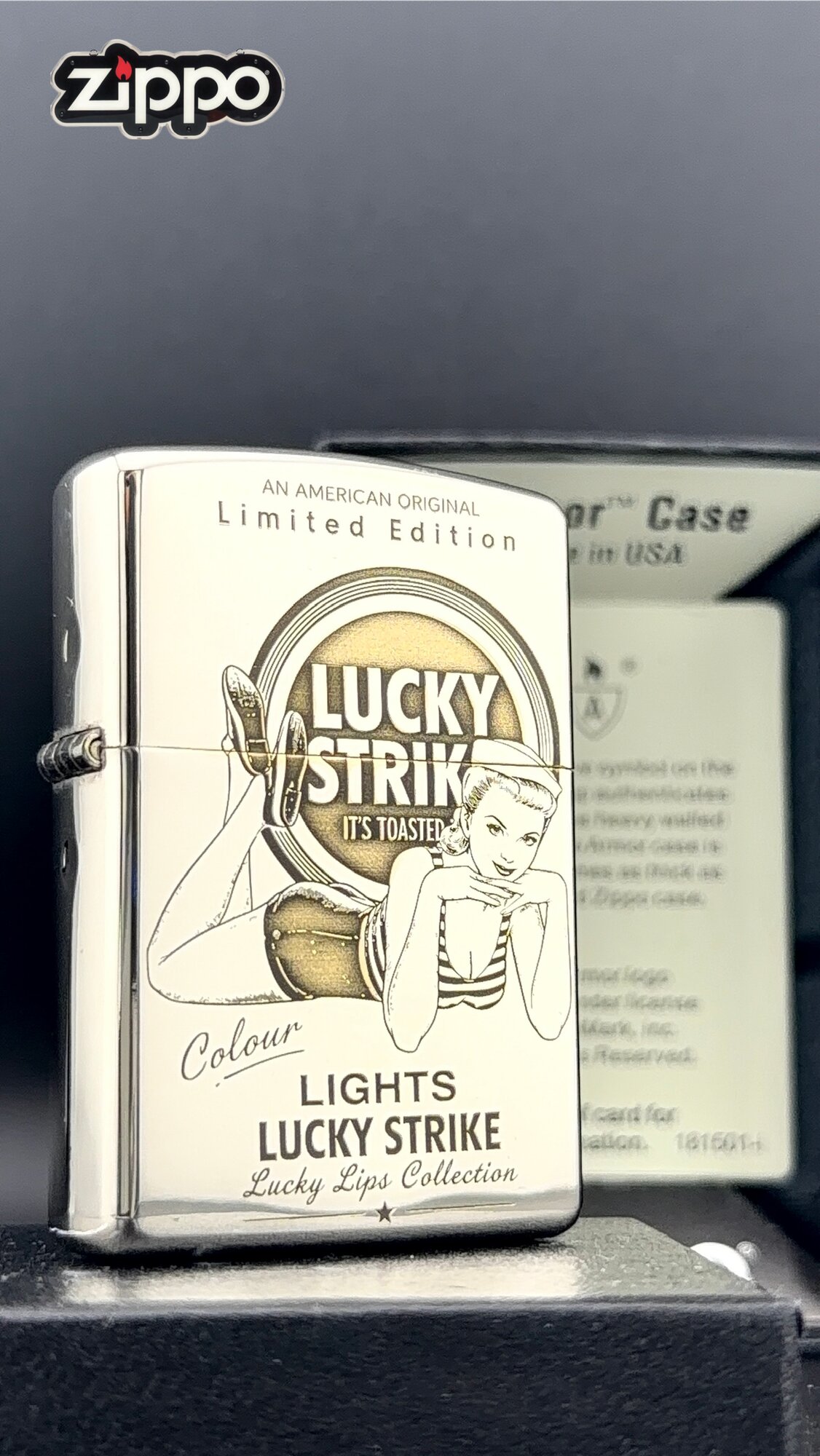 Зажигалка Бензиновая Zippo Lucky Strike