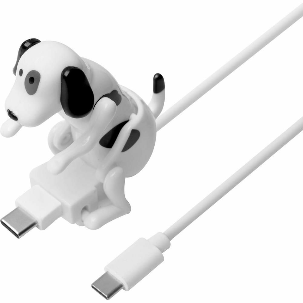 Кабель с фигуркой собаки, USB Type-C, белый