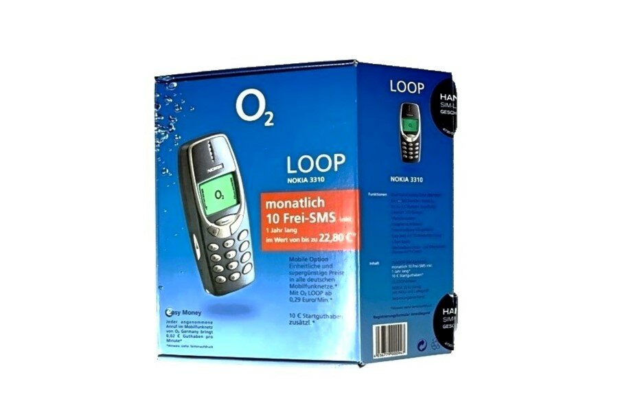 Оригинальный операторский раритетный мобильный телефон Nokia 3310 SMART Заводской комплект из Германии