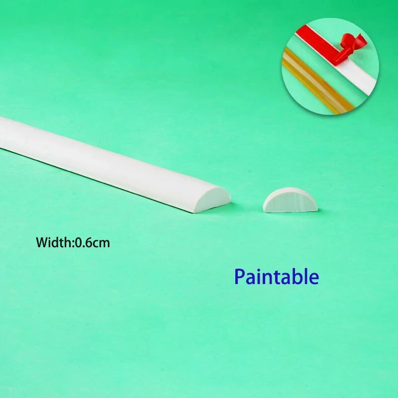 ПВХ наклейка для стен, ширина 0.6cm, Paintable