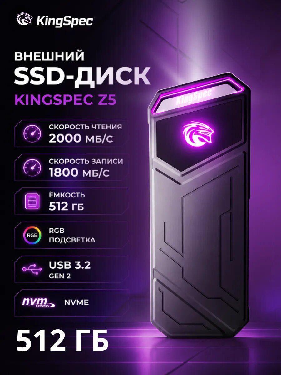 Внешний SSD диск накопитель 1 ТБ USB 3.2