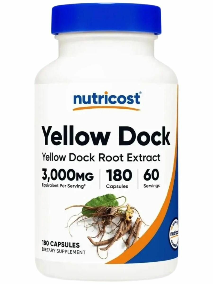 Экстракт корня щавеля курчавого 180 капсул, Nutricost