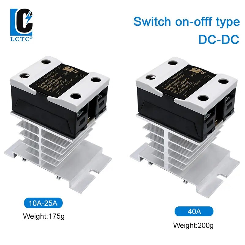 LCTC Твердотельное реле 10A 25A 40A 10A, DC control DC