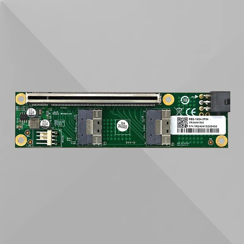 Райзер PCI-E 4.0 PCIe 16x to SlimSAS 8654 SPEEDIER Зеленый, SFF8654 To PCIe 16x