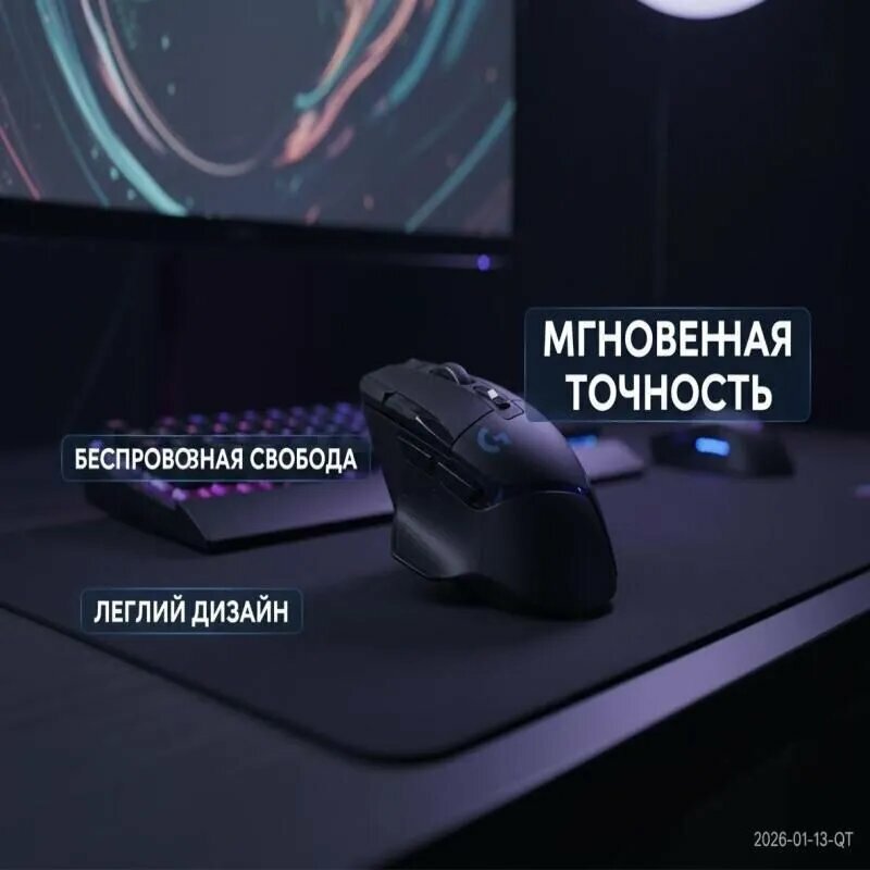 Игровая мышь беспроводная logitech G502 X, черно-серый
