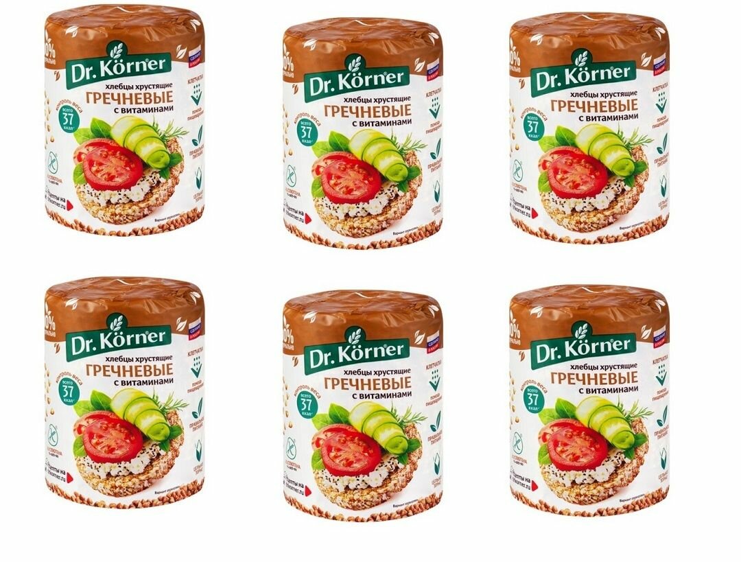 Dr. Korner Хлебцы Гречневые с витаминами, 100гр, 6шт