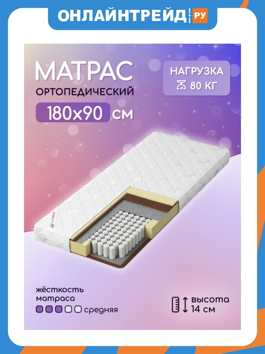 Матрас Капризун Дрим Хард ППУ 90х180х14 см