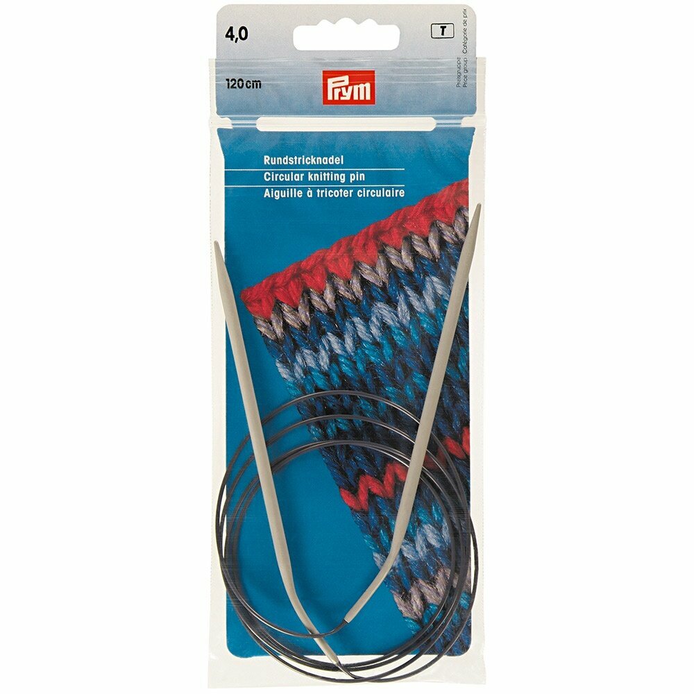 Спицы PRYM Круговые, алюминий, диаметр 4 мм, 120 см (211268)