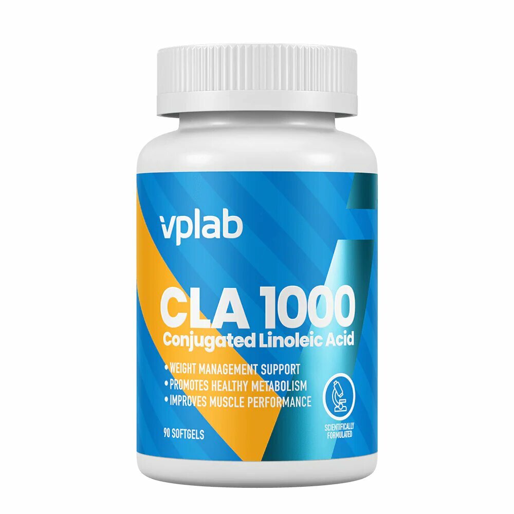 Vplab CLA 1000, Конъюгированная линолевая кислота, 90 мягких капсул