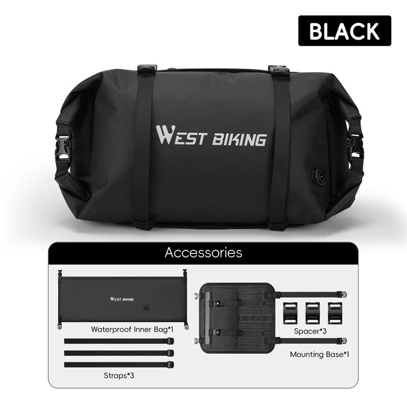 Велосипедная сумка West Biking 600D TPU водонепроницаемая 13л
