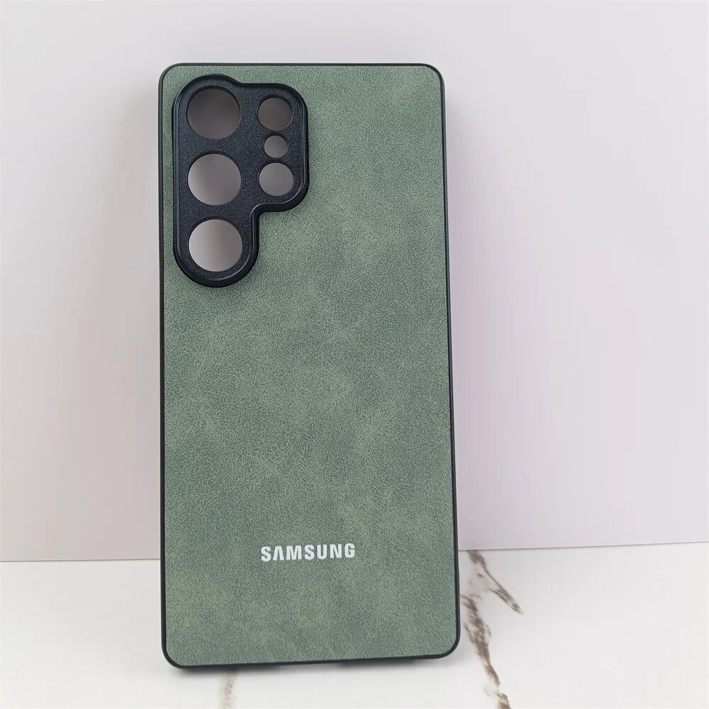 Чехол для телефона из овчины для Samsung Galaxy S25 S24 S23 S22 S21 Зеленый, Зеленый, Green, For A16