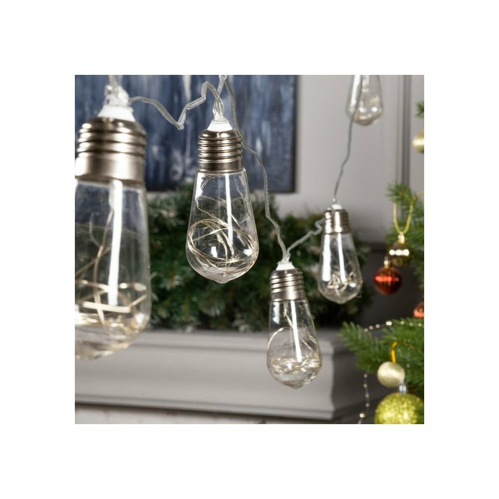 Нить Luazon ROSA 3 м, с насадками Лампа 8 см, IP20, Н. С. LED-80-12V, 8 режимов, мульти 6929846 — фото 1
