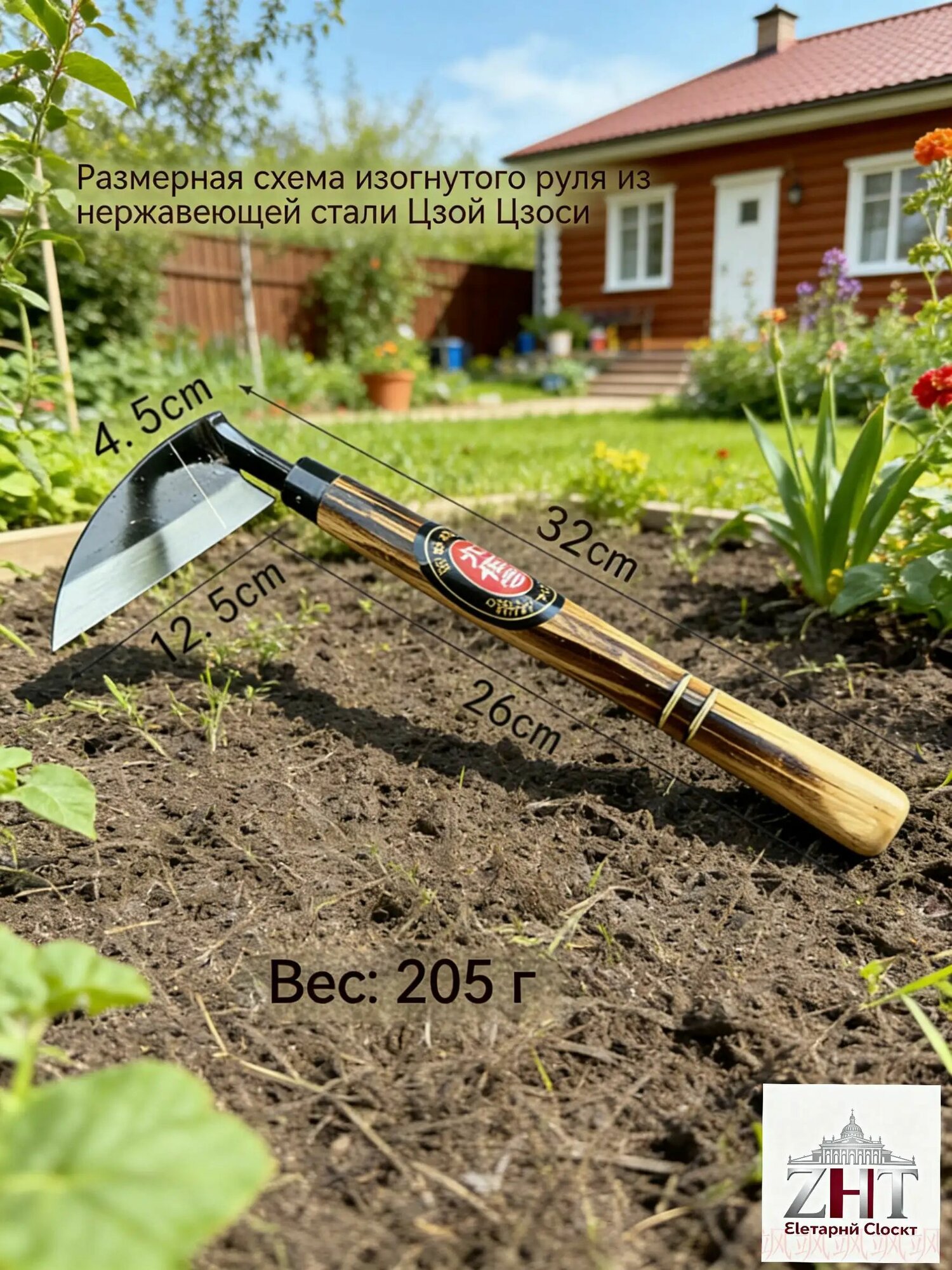 Тяпка, рукоятьЧугун, 12.5 см