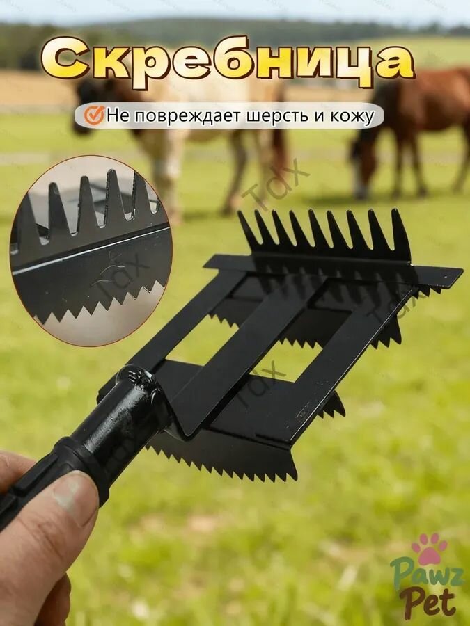 Скребница для лошадей, КРС, ослов, мулов, овец - уход за крупными животными для крупного рогатого скота для ухода за скотом