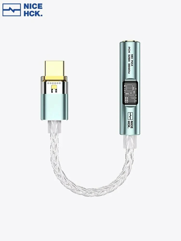 NICEHCK Аудиокабель USB Type-C/3.5 мм, зеленый