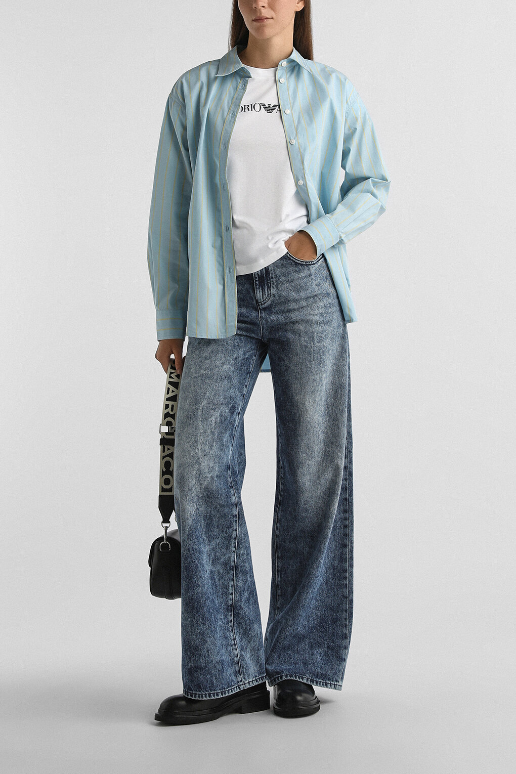 Рубашка Calvin Klein Jeans, размер 42-44, голубой, — фото 1