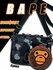 BAPE Рюкзак черный, мужской, женский, из нейлона и оксфорда, 41x31x12 см