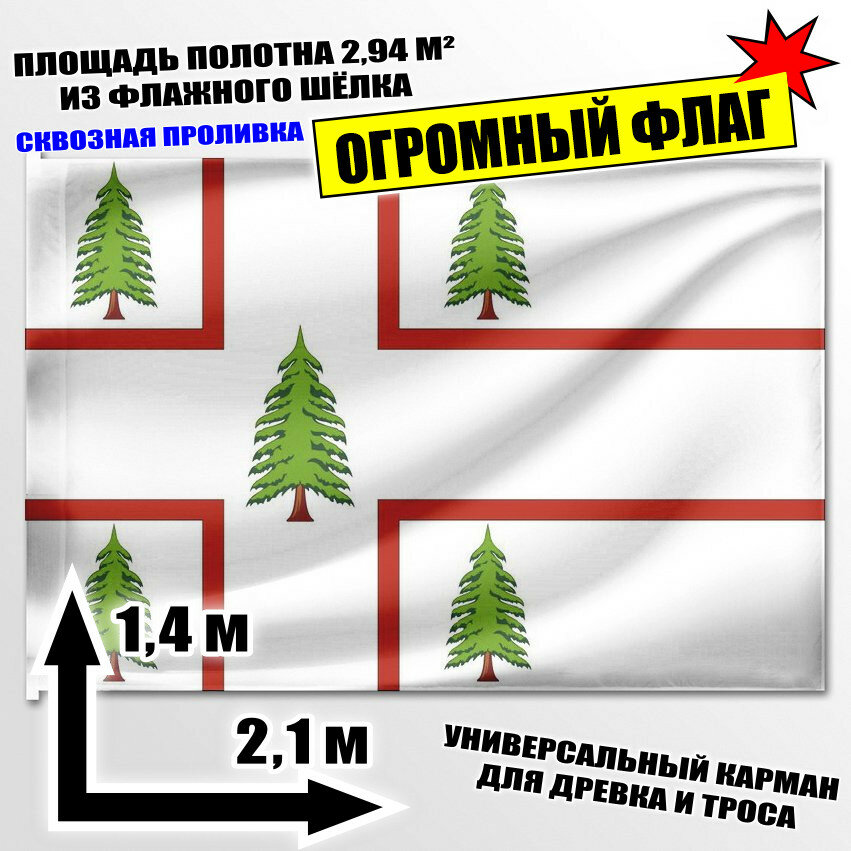 Флаг огромный Рамешковского района 210x140 см