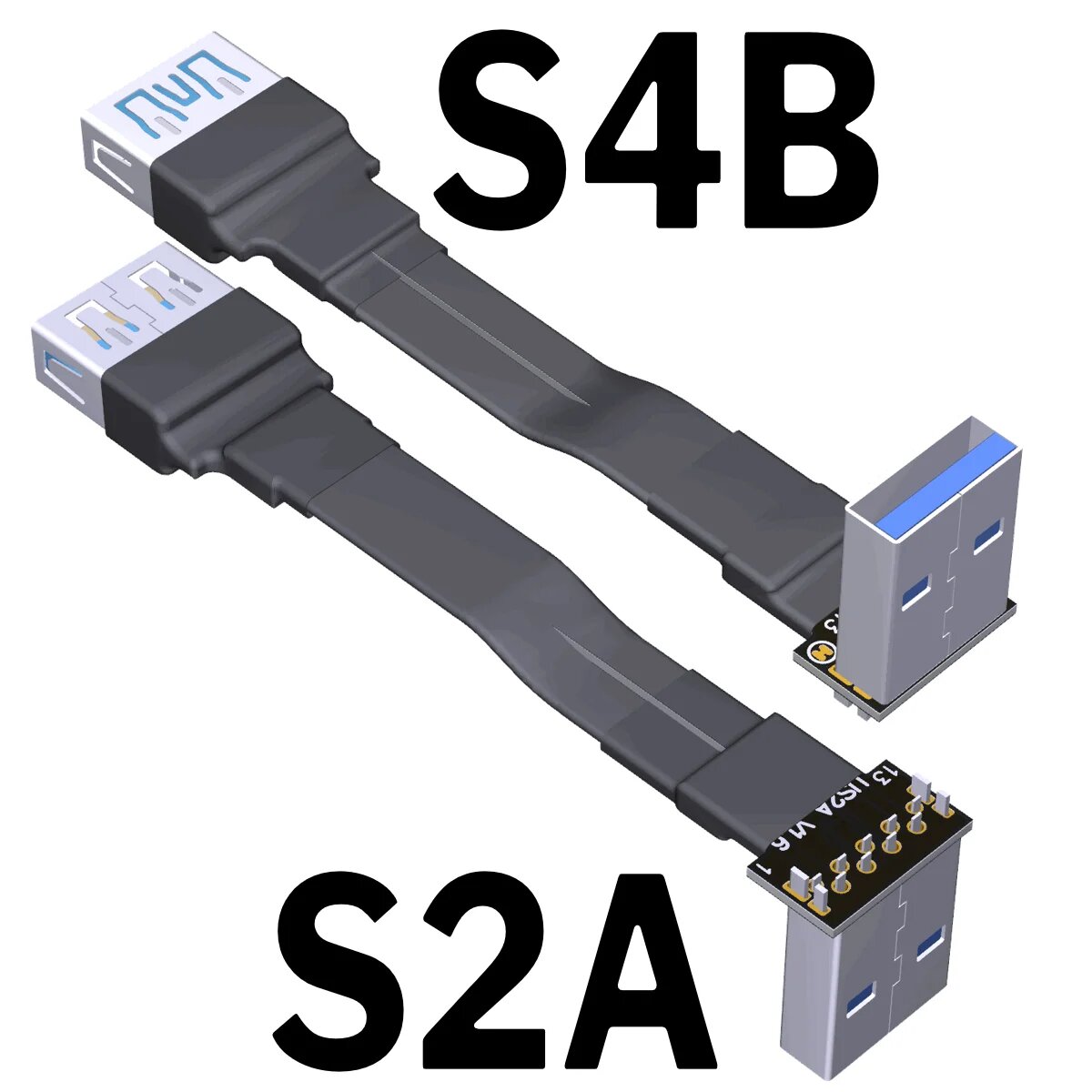 ADTLink USB 3.0 плоский кабель «папа-мама»