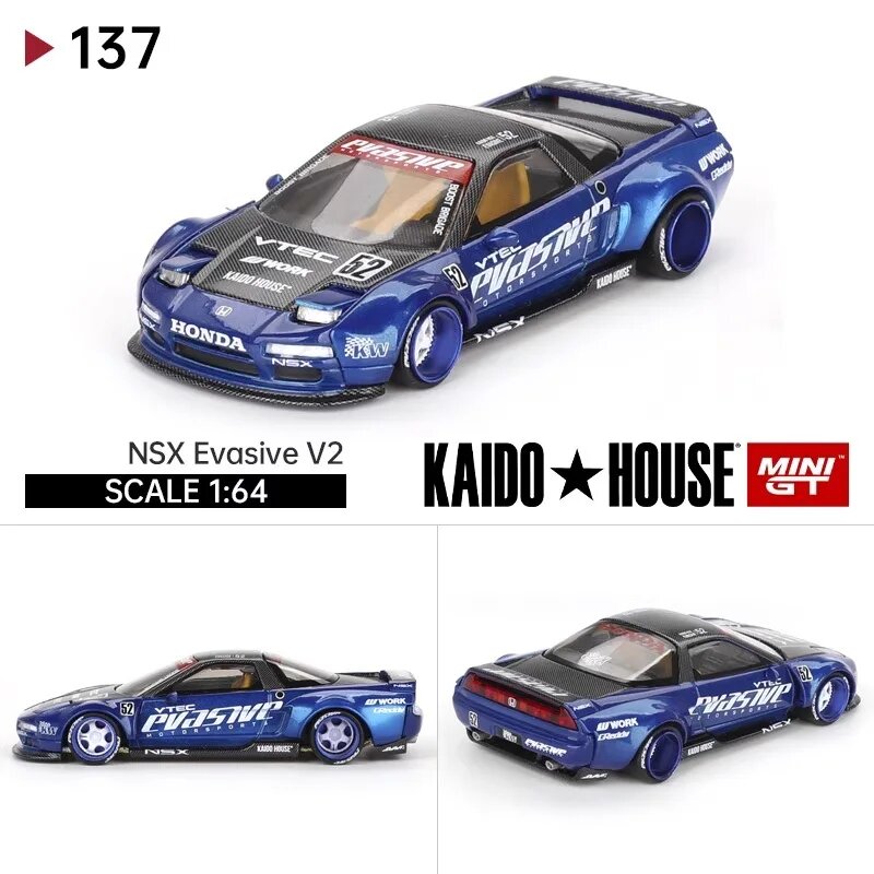 Kaido House MINI GT Honda NSX Evasive V2, синий