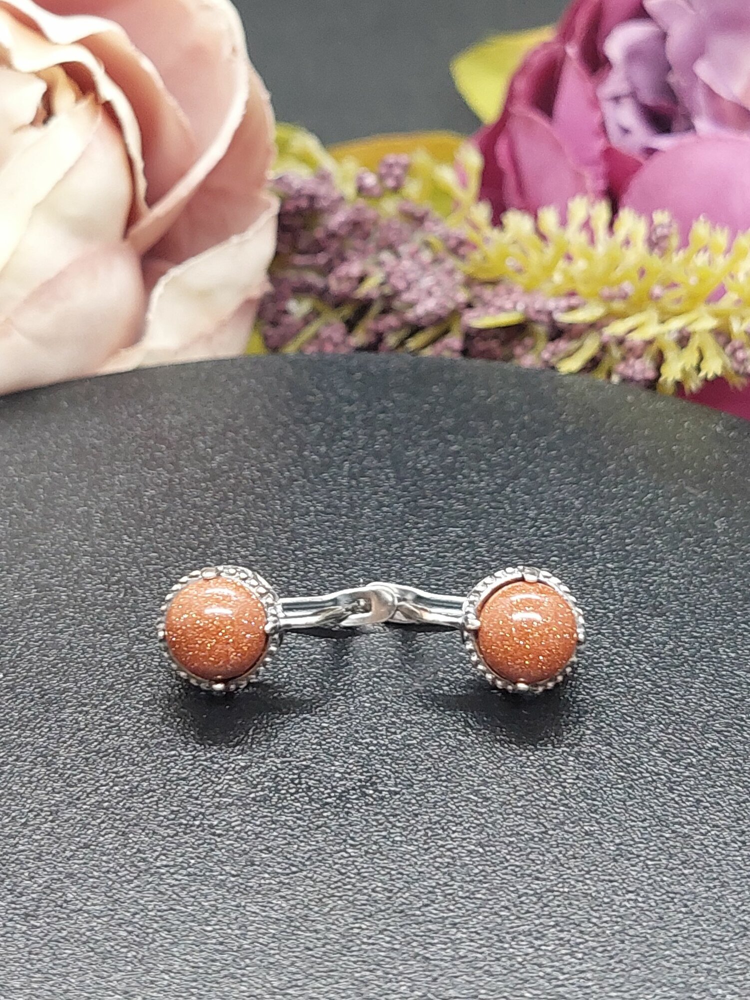 Серьги, авантюрин, искусственный камень
