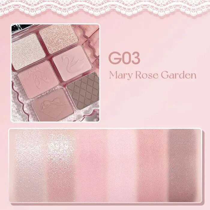 Тени для век GOGO TALES Sweet Pink Ballet Collection Eyeshadow Palette - #G03 Mary Rose Garden