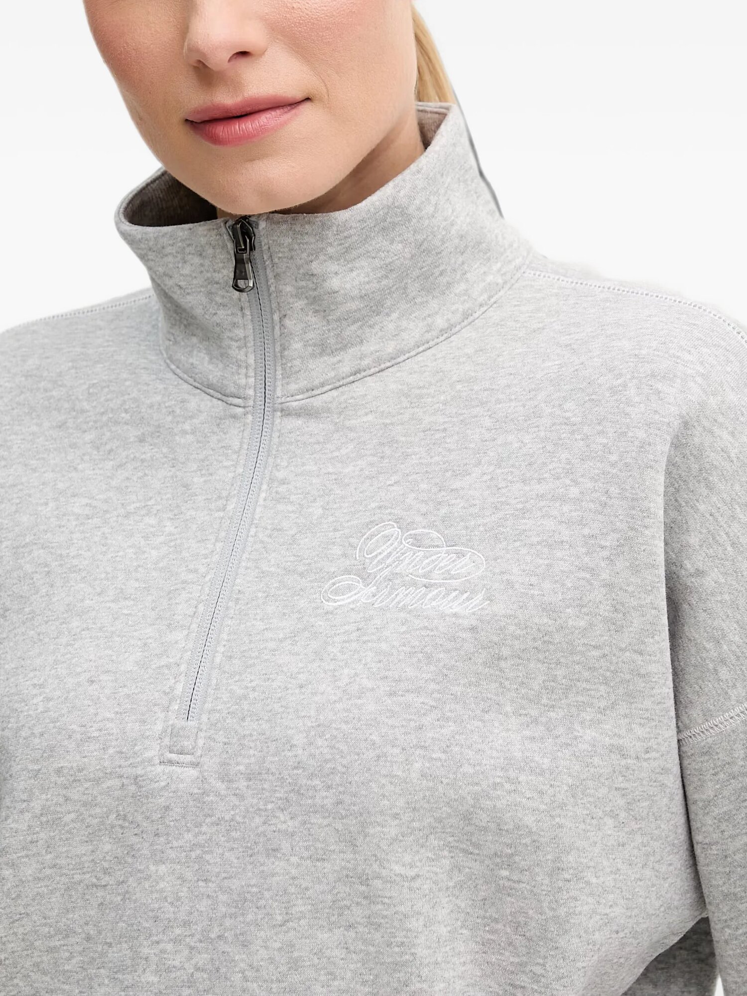 Свитер Under Armour UA Rival Script quarter-zip cropped sweater, размер XS — фото 1