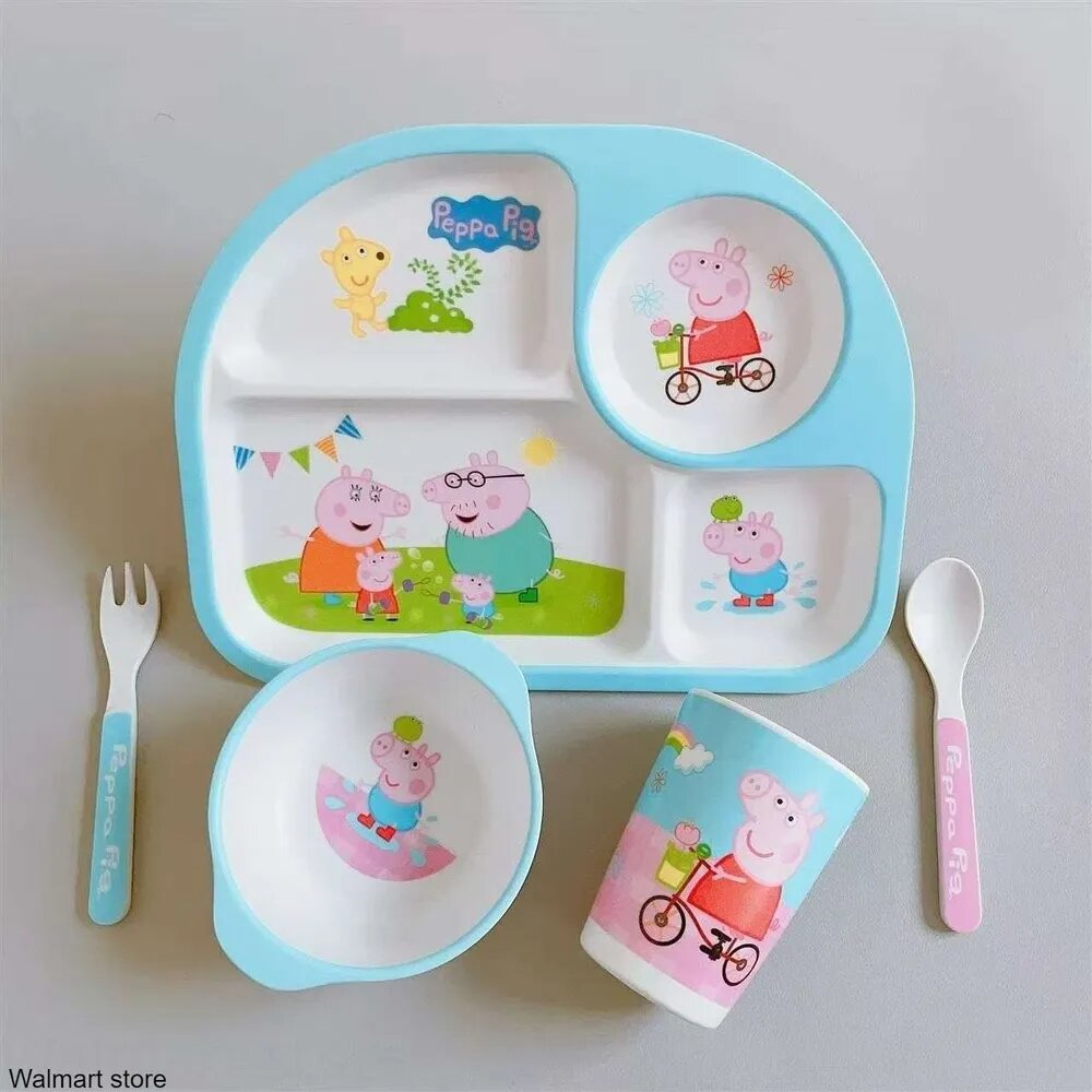Набор столовой посуды Peppa Pig, голубой, материал: меламин