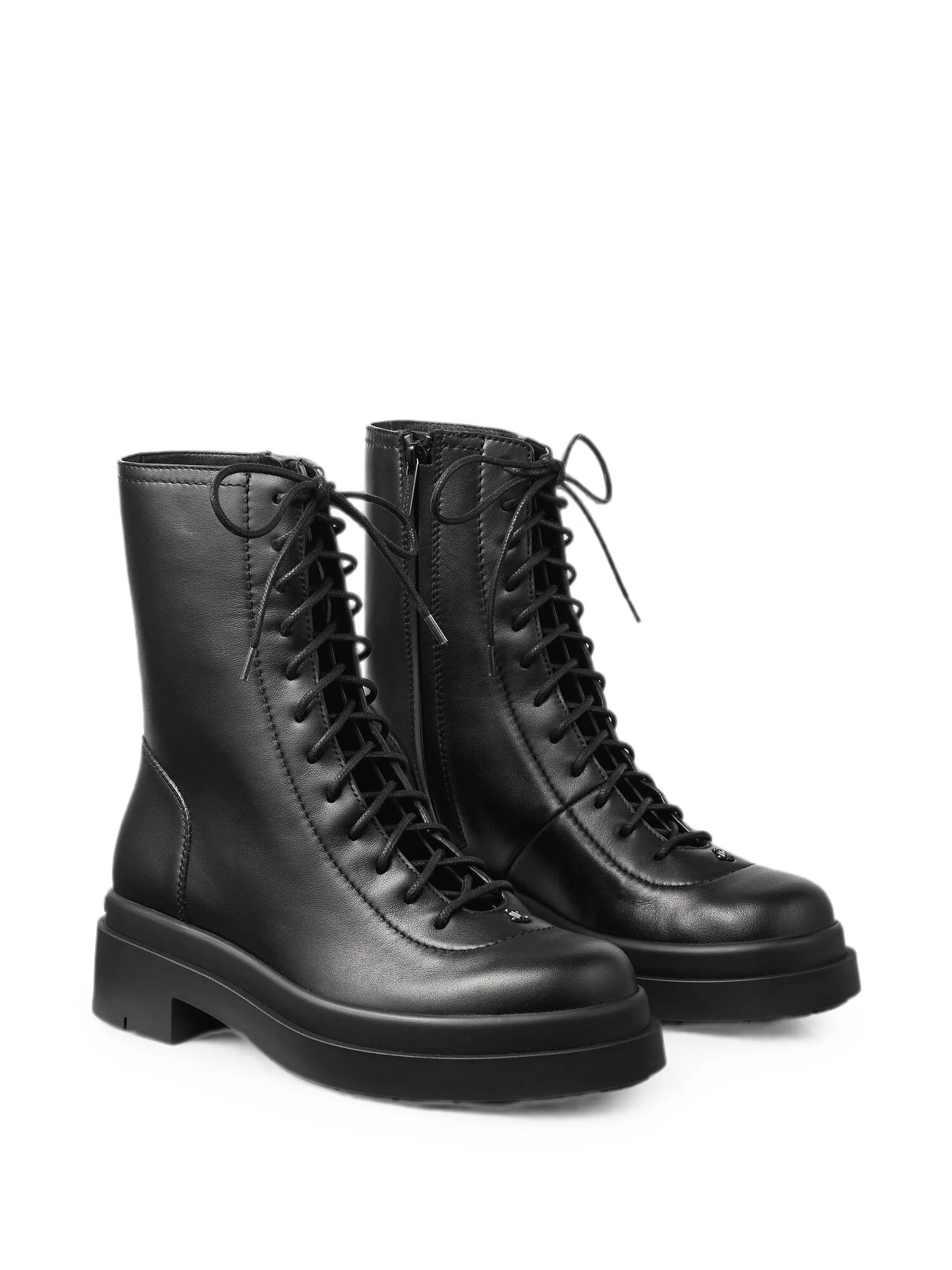 Ботинки JIMMY CHOO Sima Flat black smooth-leather ankle boots, размер 40 — фото 1