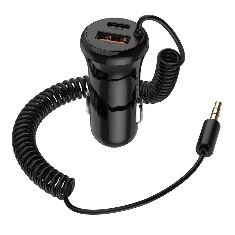 Автомобильное зарядное устройство USB Type-C, 12V/24V, 5.5 мм, для видеорегистратора, GPS, DVR, телефона, планшета, без аккумулятора, черный