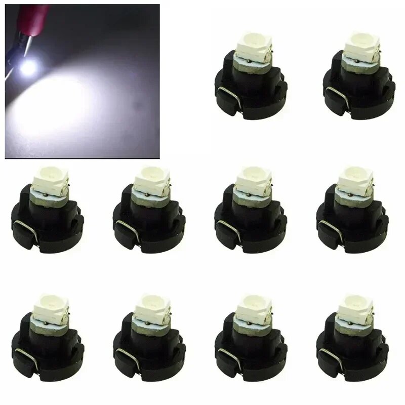 10 шт. супер яркие T3 Neo Wedge 1 SMD светодиодные автомобильные лампы для приборной Черный, белый