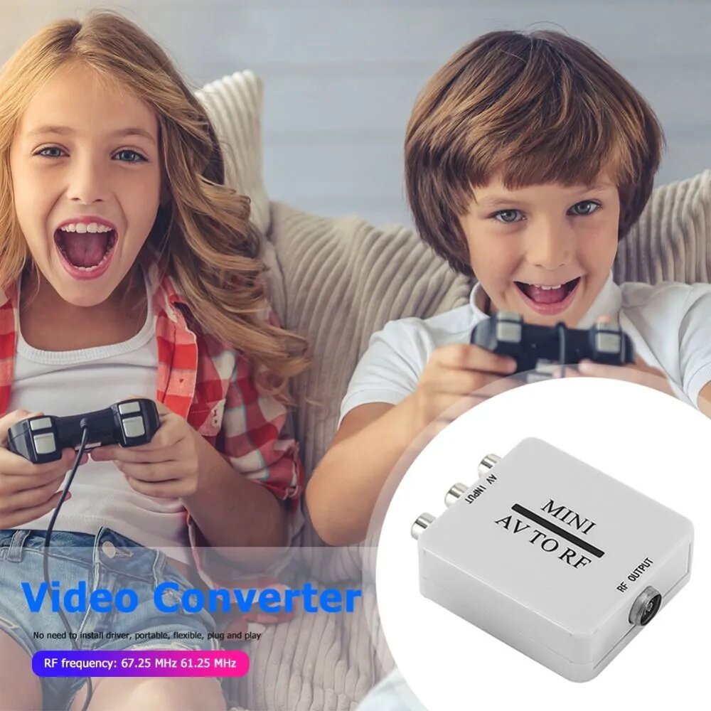 Усилитель AV к RF, Мини-конвертер AV в RF, поддержка 720p, адаптер RCA на RF, аудио/видео адаптер S-Video — фото 1