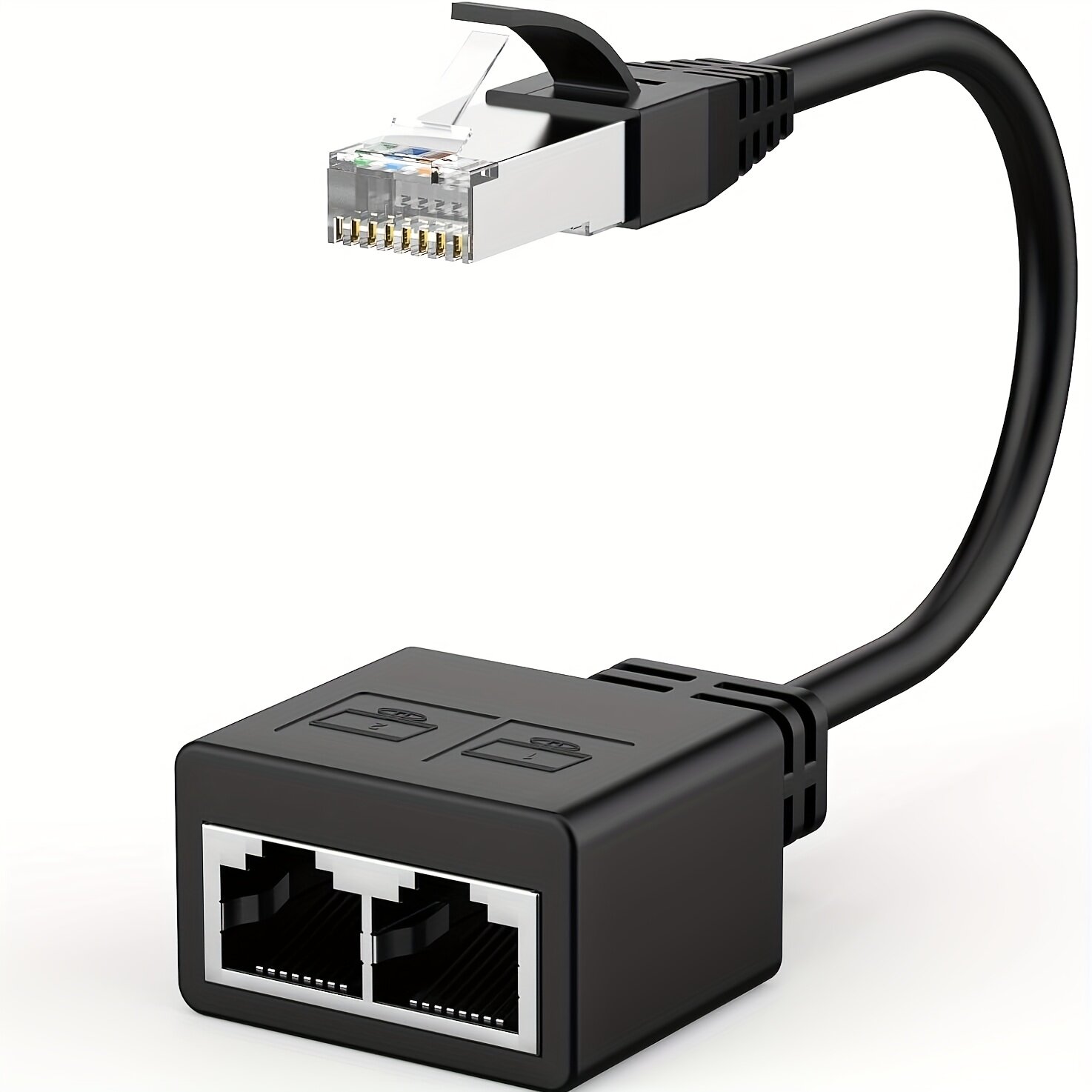 Разветвитель Ethernet RJ45, 1 гнездо (M) на 2 порта (F), 20 см, для Cat5/Cat5e/Cat6/Cat7/Cat8