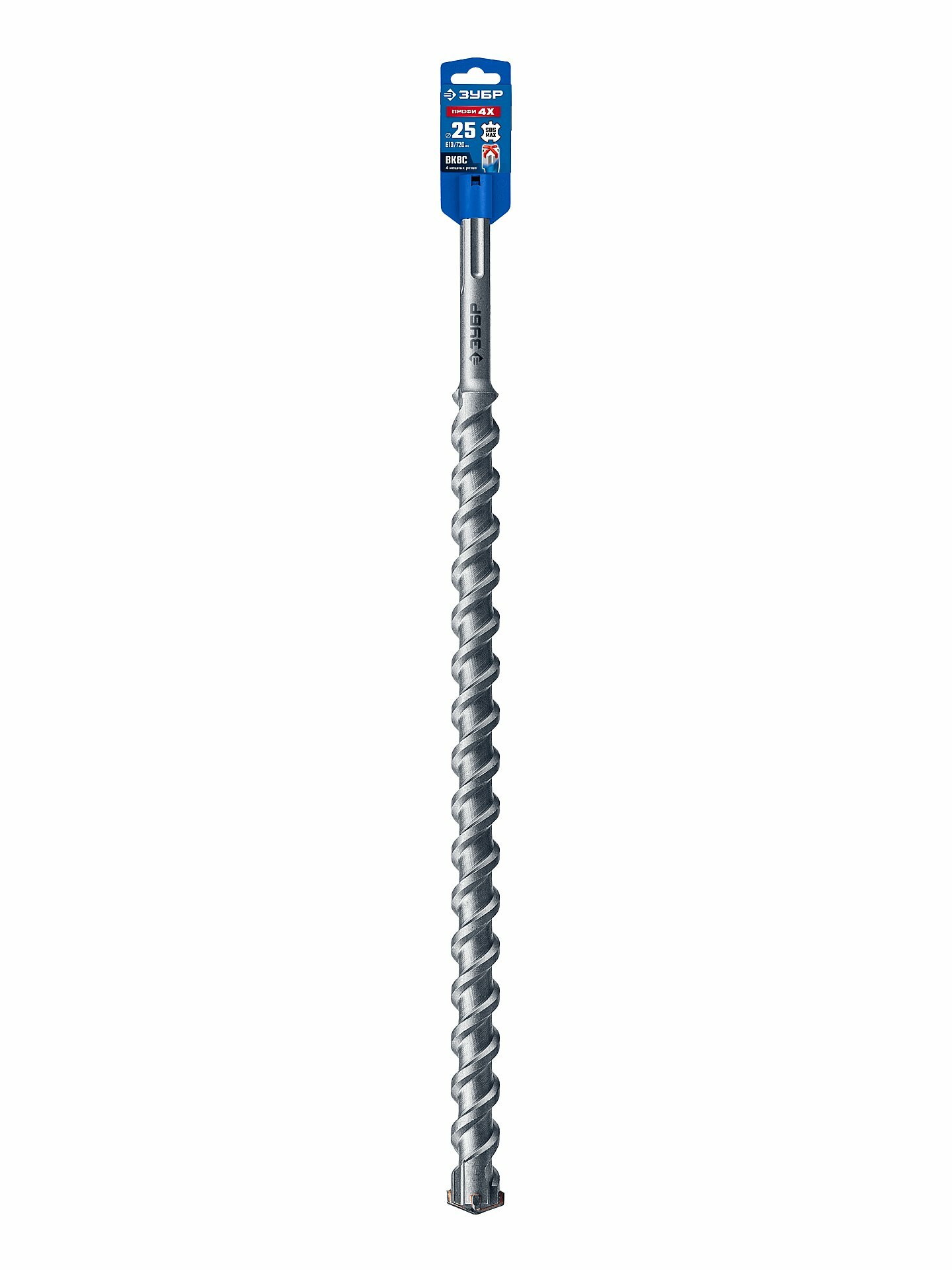 ЗУБР ПРОФИ-4Х 25x610/720 мм, SDS-max бур, профессионал (29350-610-25)