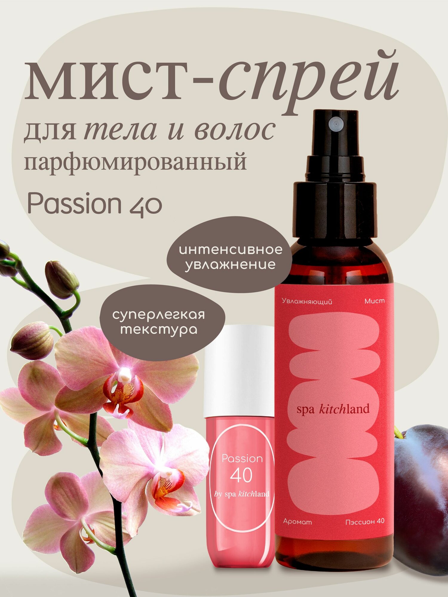 Спрей мист для тела и волос парфюмированный Passion 40