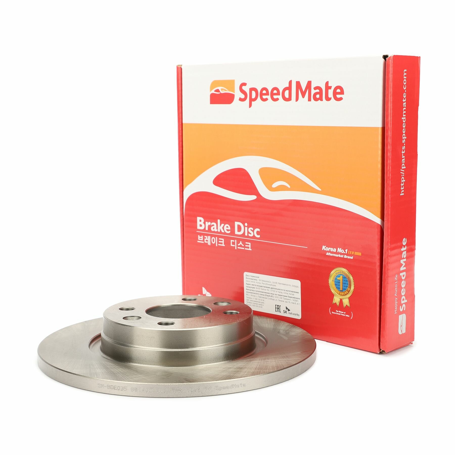SPEEDMATE Диск тормозной не вентилируемый (259mm) RENAULT Logan (LS) 2004-2015, Sandero (BS0) 2007- SM-BDE035